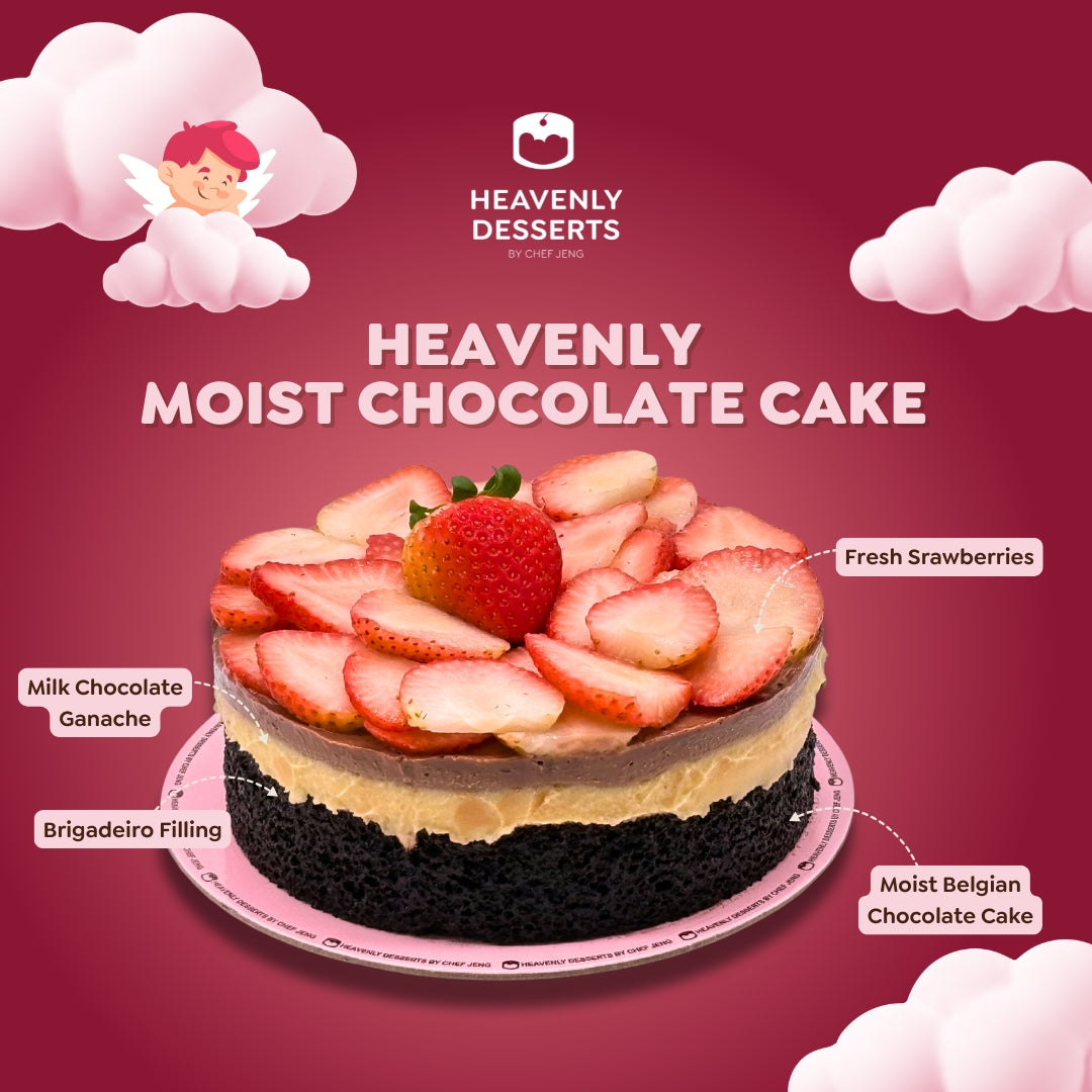 Heavenly Moist Chocolate Cake Cupid 6" x 2.5" – Heavenly Desserts